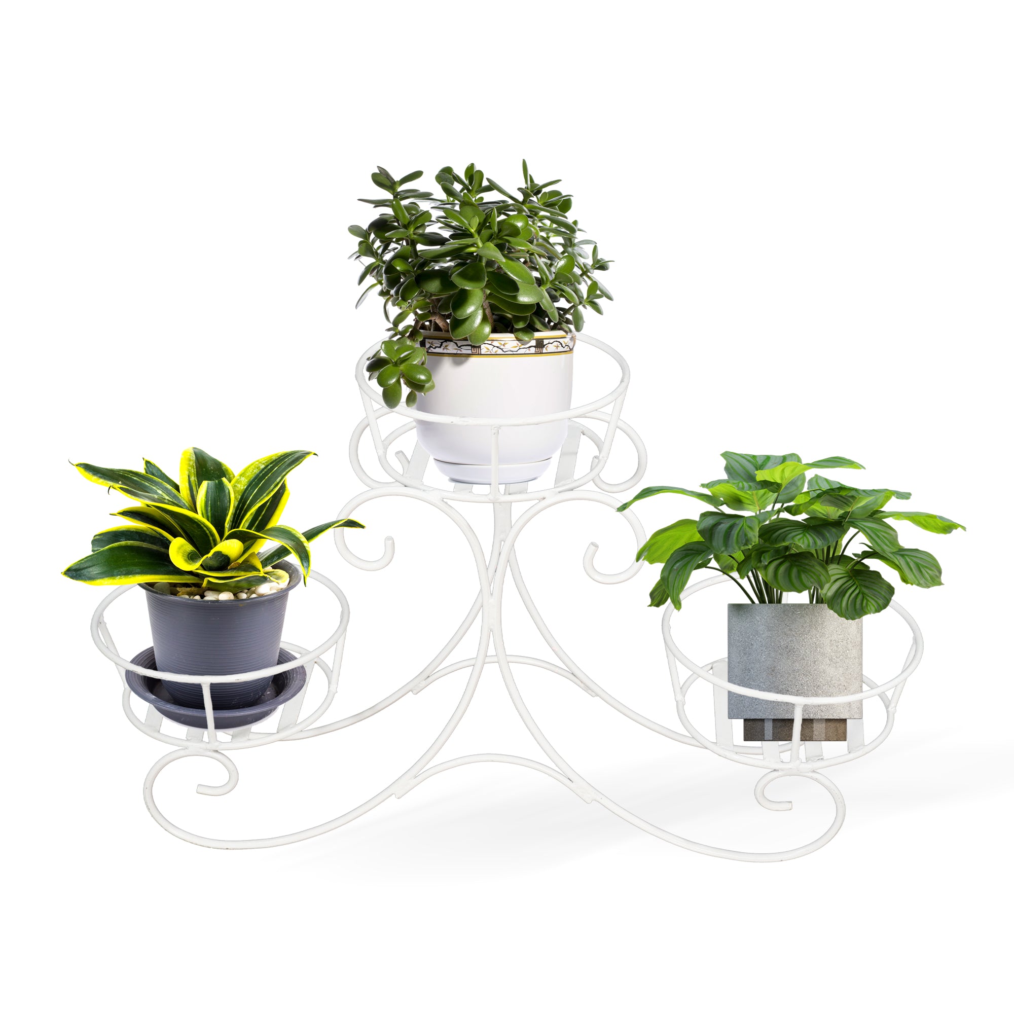 Pyramid Designed Three Plant Stand – Garden Basket